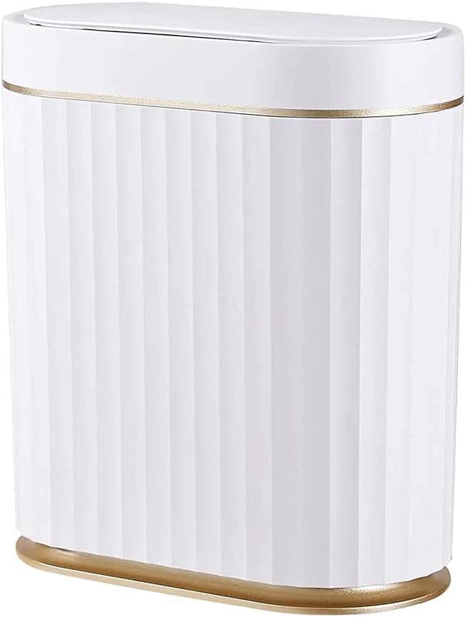 ELPHECO Waterproof Motion Sensor Bin with Lid Small Oval Automatic ...