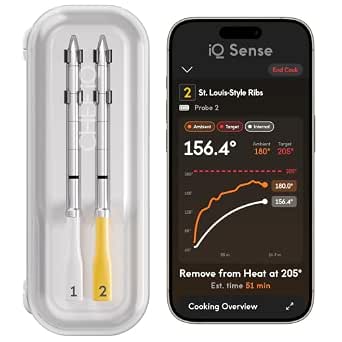 CHEF iQ Sense | Smart Wireless Meat Thermometer | 2 Ultra-Thin Probes ...