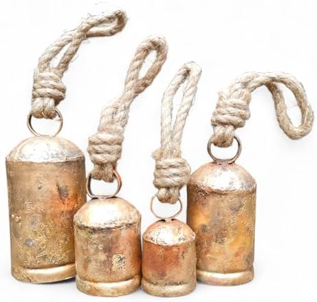 Amazon.com: Akatva Large Christmas Bells for Decoration – Cow Bells for ...