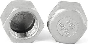 1pcs DN50 nut blind hole muff welded base column nuts hollow 304 stainless steel muffs through ...