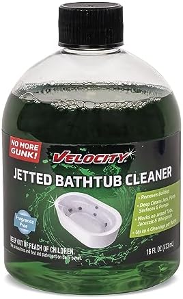 Amazon.com: Velocity Jetted Bathtub Cleaner – 4 Uses Per Bottle. Complete Jacuzzi Tub Cleaner ...