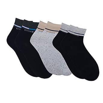 Devil Men's Cotton Ankle Socks (Multicolour)_Free size pack of 3 ...