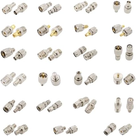 Amazon.com: ConnectoRF 40PCS Universal RF Coaxial Connector Adapter Kit ...