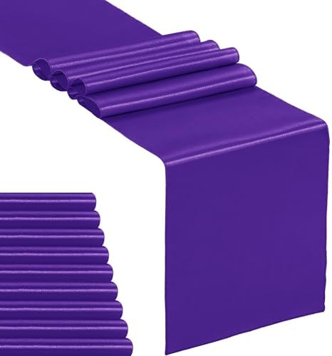 Amazon.com: uxcell Deep Purple Table Runner 11 x 360 Inch, Metallic ...