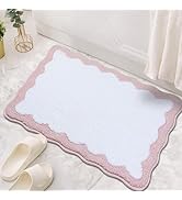 Amazon.com: KOEXM Scalloped Bath Rug 20" x 32" Luxury Microfiber Soft ...