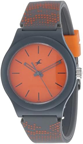 Fastrack Quartz Analog Orange Dial Strap Watch for Unisex-NS38037PP07 ...
