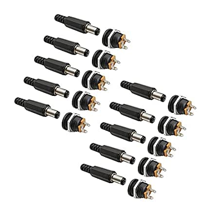BTC-MFP/503, (10 Pair) 12V DC Pin Male and Female Socket Set 3A 5.5 x 2 ...