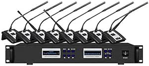 Amazon.com: UHF 8 Channel Conference Microphone System - UHF Desktop ...