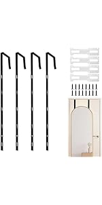 Amazon.com: OXDFK 2 PCS Over The Door Mirror Hanger, Adjustable Door ...