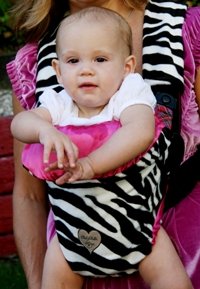 Amazon.com : Baby Carrier Cover in Zoe Zebra - Carrier Type: Original ...
