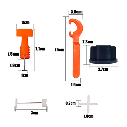 100 Packs Tile Leveling System Kit, Reusable Tiling Leveling System for ...