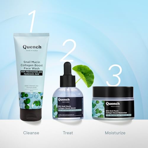 QUENCH BOTANICS Quench Snail Mucin Collagen Boost Face Wash 100ml ...