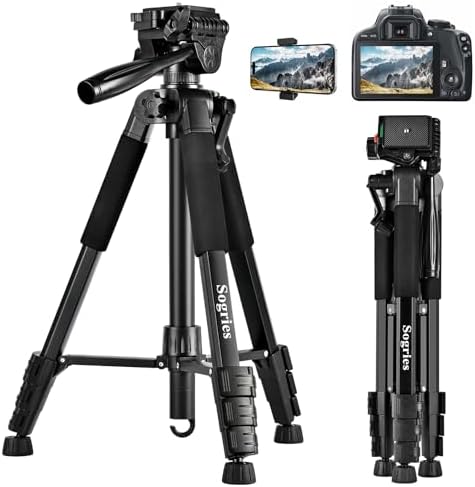 Amazon.com : Sogries Tripod-60”Camera Tripod,Porfessional Aluminum ...