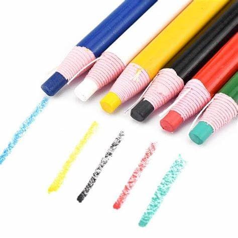 Soft Tailoring Marker Pencils, Set of 12, Multi-Colour, Self-Peel, Self ...