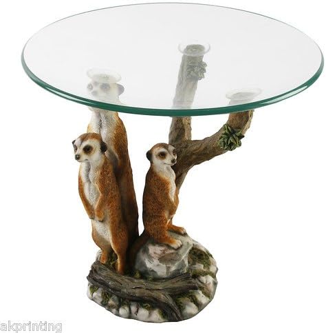 Amazon.com: Hand Painted Meerkat Glass Bowl Figurine Ornament Gift ...