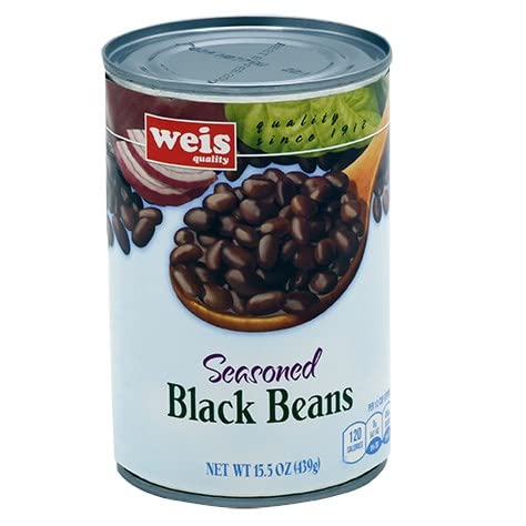 Amazon.com : Weis Quality, Canned Veg-Beans Seasoned Black, 15.5 Ounce ...
