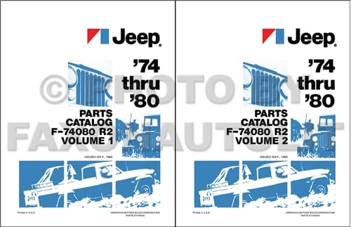 1974-1980 Jeep Illustrated Parts Book Reprint Set: AMC Jeep 1958-1988 ...
