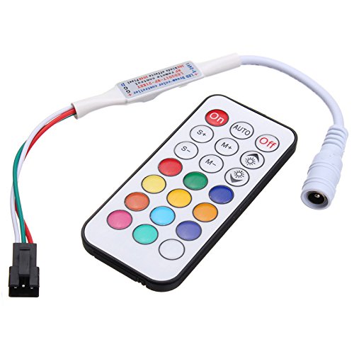 21 Keys LED Mini Dream Color IR Controller for WS2812 WS2812B WS2811 ...