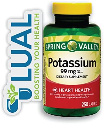Amazon.com: Spring Valley Potassium Caplets 99 mg Dietary Supplement ...