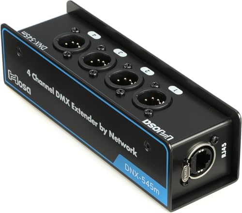 Amazon.com: Hosa DNX-545M DMX Extender - 5-pin XLR Male to Ethernet ...