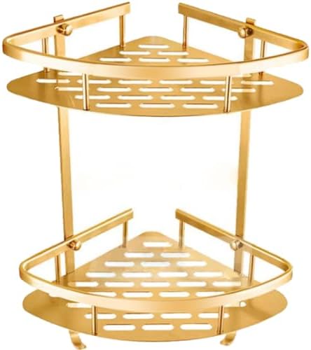 FVRTFT 2 Tier Shower Baskets Rust Free Bathroom Caddy Corner Shelves ...
