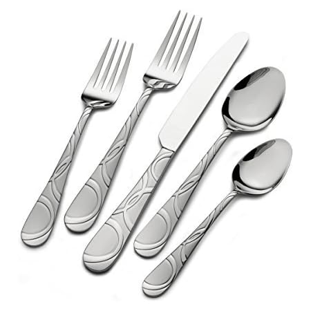 Amazon.com: Pfaltzgraff Everyday Simplicity 53-Piece Stainless Steel ...