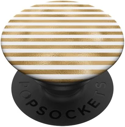 Amazon.com: PRETTY phone SHABBY CHIC WHITE AND GOLD STRIPES PRETTY ...