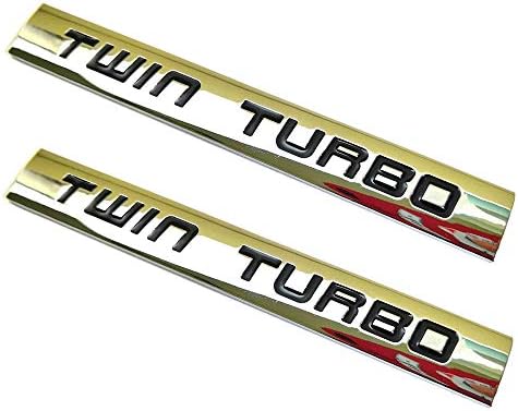 Amazon.com: 2pcs Black Twin Turbo Emblem Trunk Sticker Decal : Automotive