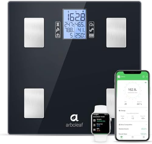 arboleaf Bathroom Scale for Body Weight, Digital Weighing Scales for ...
