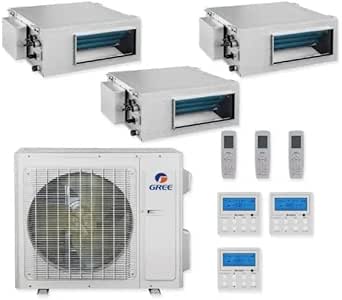 Amazon.com: GREE Multi Gen2 Series 30,000 BTU 3-Zone Concealed Duct 9K ...
