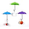 6 Pieces Self Adhesive Wall Door Key Clothes Hook Holder Rack Umbrella ...