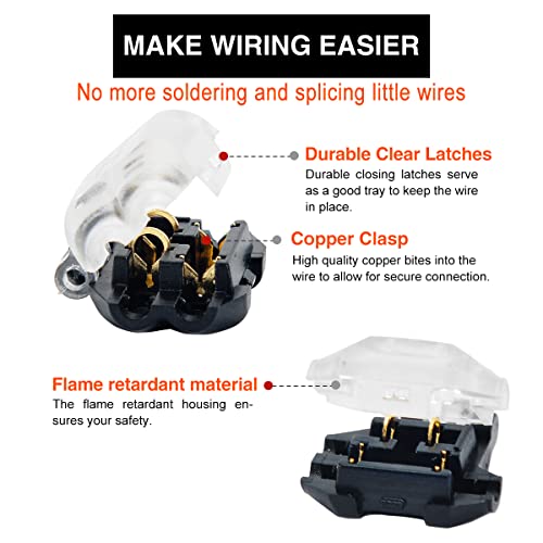 Snapklik.com : 3 Way Wire Connectors 12 Pack, Low Voltage Wire ...