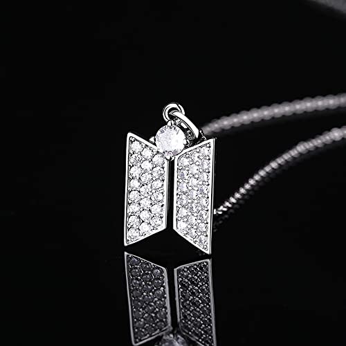 SANNIDHI BTS Rhombus Pendant Necklace for BTS Army Fans Gifts,Alloy ...