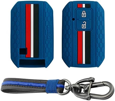 Keyzone® Striped Key Cover and Keyring Compatible for Suzuki Fronx ...