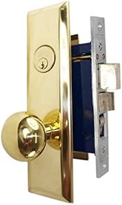 Marks Metro 114A Polished Brass/Satin Chrome Left Hand Apartment Entry ...