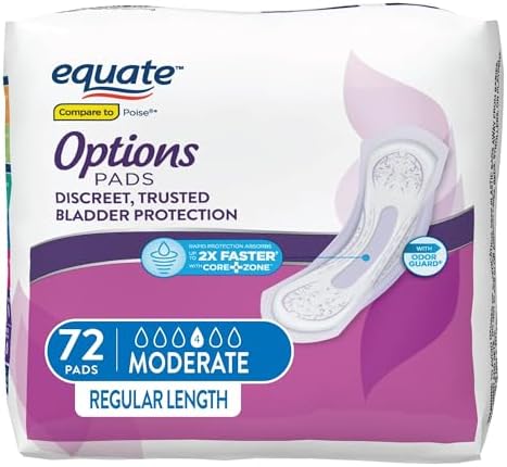 Amazon.com: Equate Options Women's Incontinence Pads, Ultimate ...