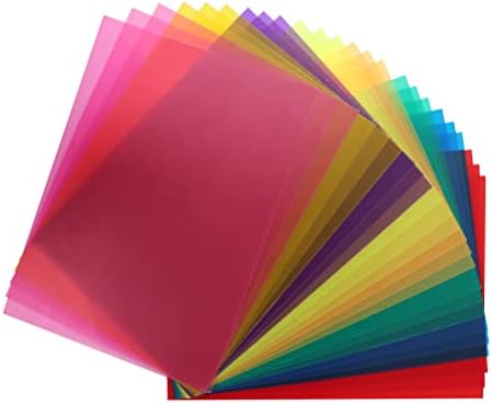 BVOPLME 24Pcs Transparent Color Correction Lighting Gel Filter ...