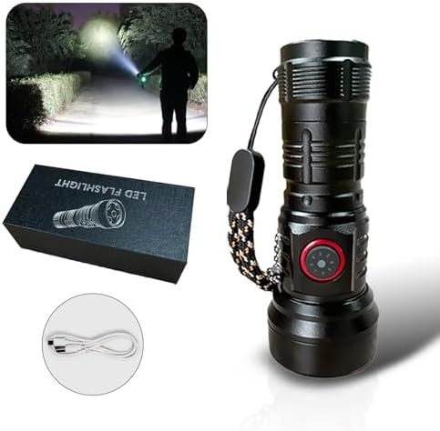 Mini Flashlights High Lumens Rechargeable, Super Bright Flashlight ...