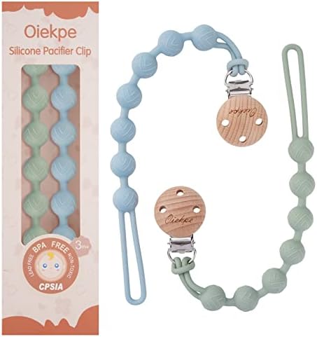 Amazon.com : LSTRAGY Silicone Pacifier Clip, 2 Pack Pacifier Holder for ...