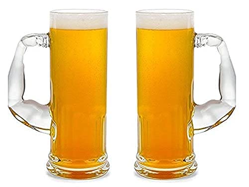NAVPATH Muscle Beer Glass Large Glass Muscle Beer Mug Muscle Beer Mug ...