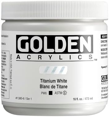 Amazon.com: Heavy Body Acrylics by GOLDEN, Titanium White, 32 fl. oz ...