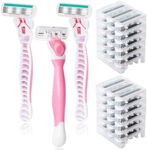 Amazon.com: Lasnten 39 Pcs Disposable Women Razors 6 Blade Sensitive ...