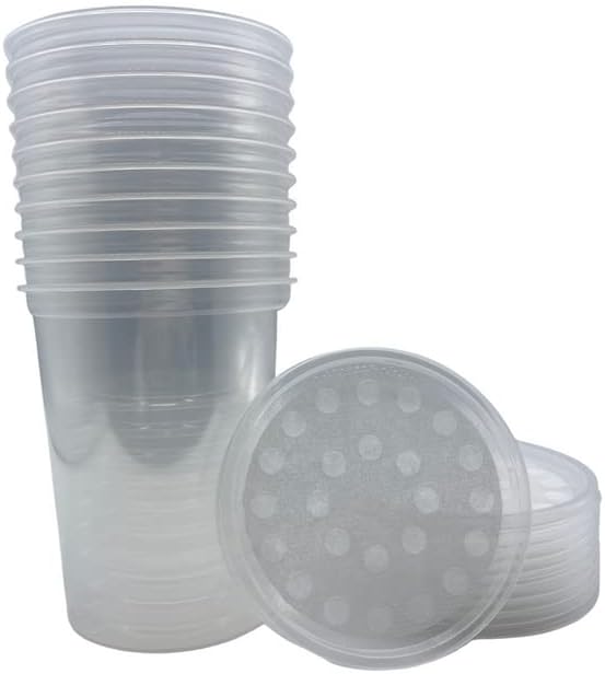 Amazon.com : 32 oz Deli Cup and Fabric Vented Insect Feeder lids by ...