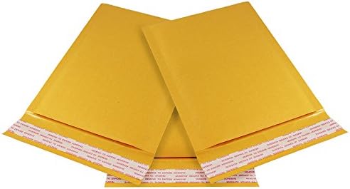 Amazon.com : HGP #000 XL, 5" x 8", 500 Pack, Kraft Bubble Mailers ...