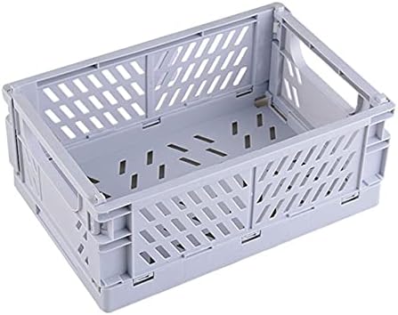 Tuevob Plastic Storage Baskets 4 Pack Folding Storage Box Crate Drawer ...