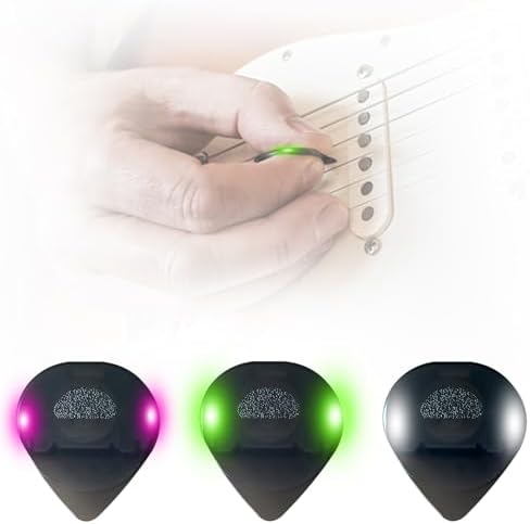 Amazon.com: Auto LED Glowing Guitar Picks: 3 pcs Light Up Guitar Pick ...