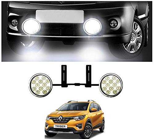 After Cars 12 LED Light Fog Lamp (Set of-2) for Car Renault-triber ...