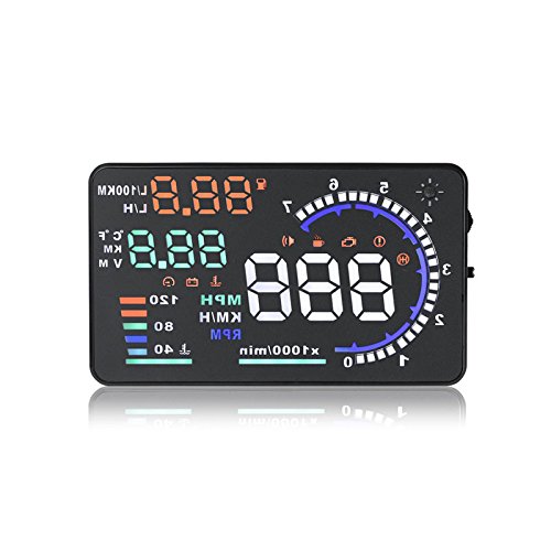 HUD Display for Cars OBD2 Speedometer A8 Head-up Display 5.5 inches ...