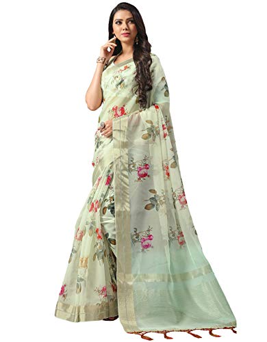 Buy Roop Kashish Women's Synthetic Organza Saree with Blouse Material ...