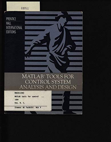 Buy MATLAB Tools for Control System Analysis and Design Book Online at ...